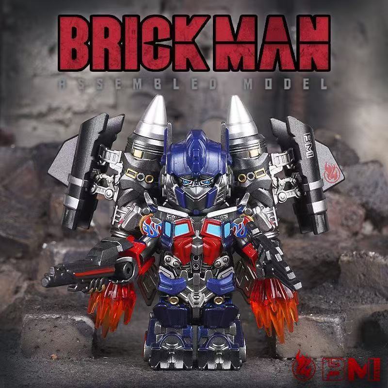 KKnagT BRICK MAN Transformers Skyfire Optimus Prime Blockman Assembled ...