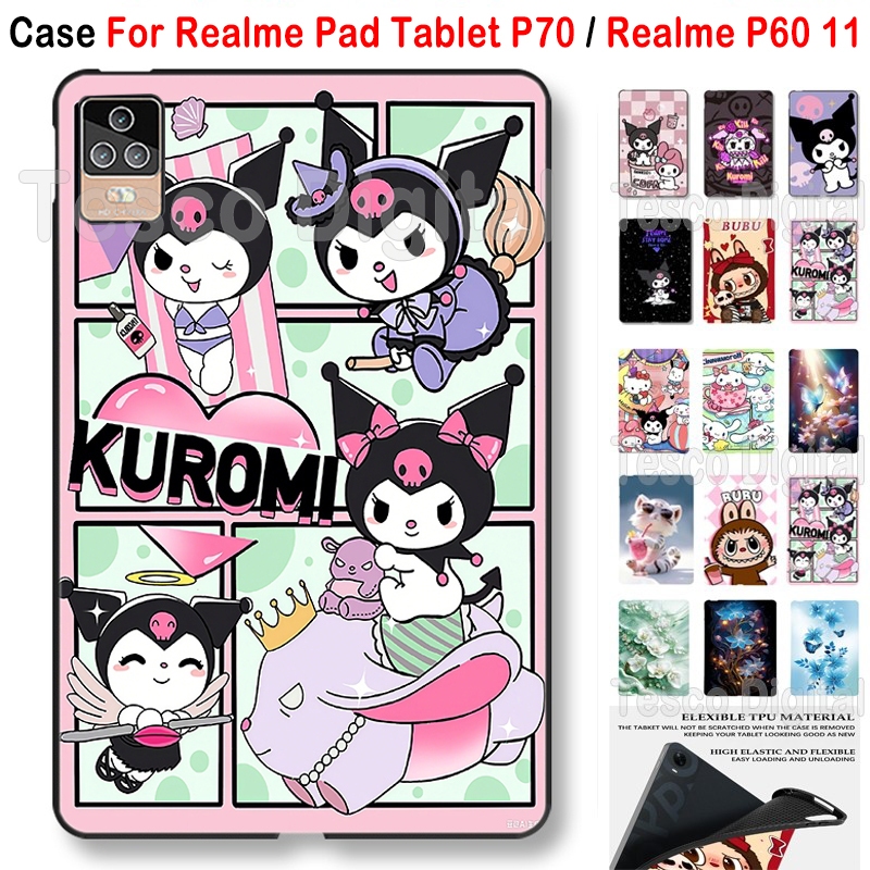 For Realme Pad Tablet P70 Fashion Cartoon Painting BUBU TPU Shockproof ...