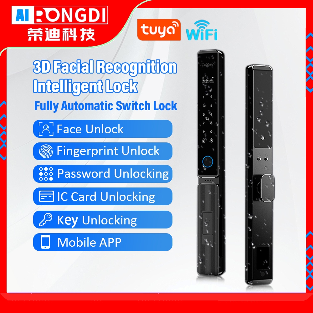 Tuya APP Smart Lock 3D Face Recognition Fingerprint Unlock Waterproof ...