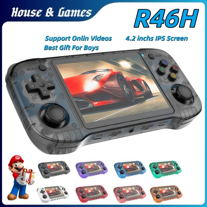 R46H Handheld Game Console Retro Open Source Game Console 4.5 Inch ...