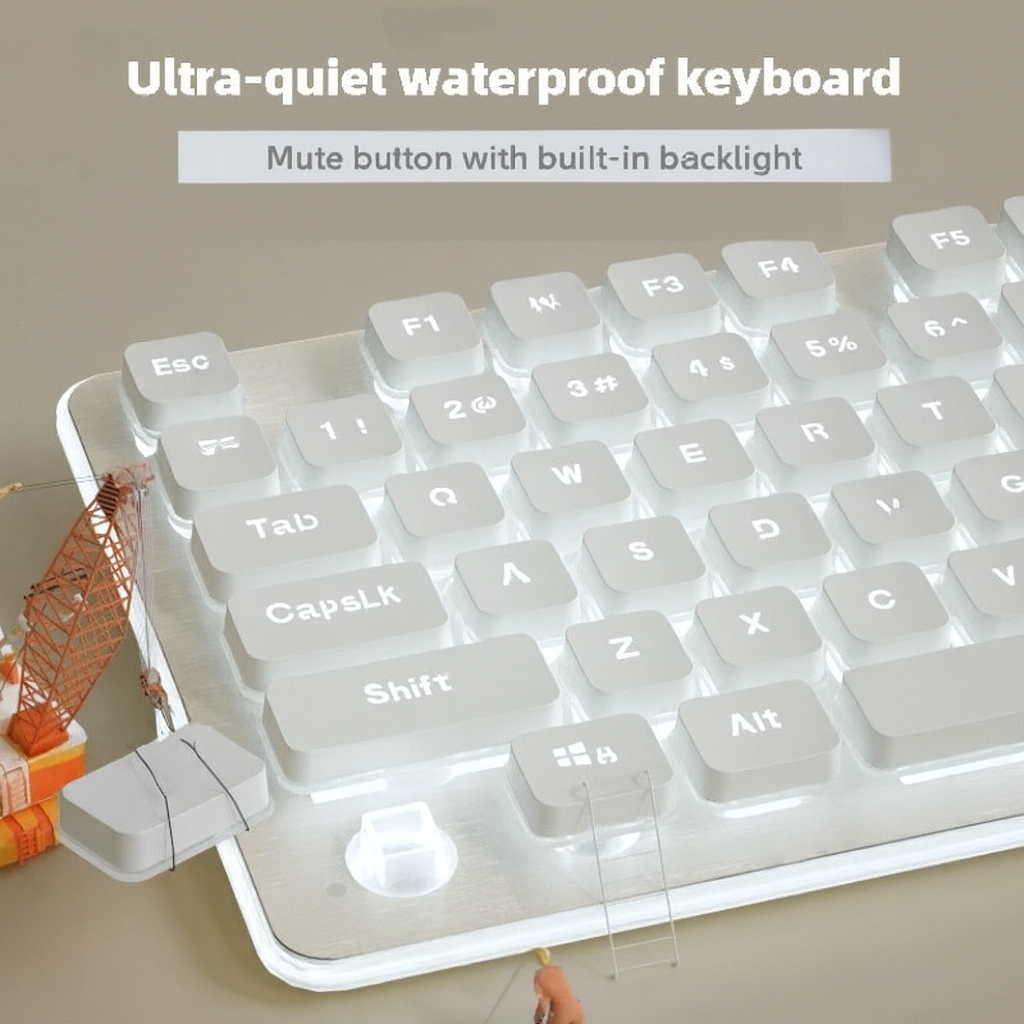 2.4G Keyboard Silent Wireless Gaming Office Mute Lightweight Good ...