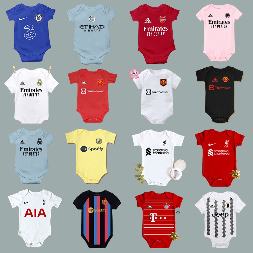 [SFS] Top Quilty 22-23 Newborn Baby Jersey Romper Infant Soccer ...