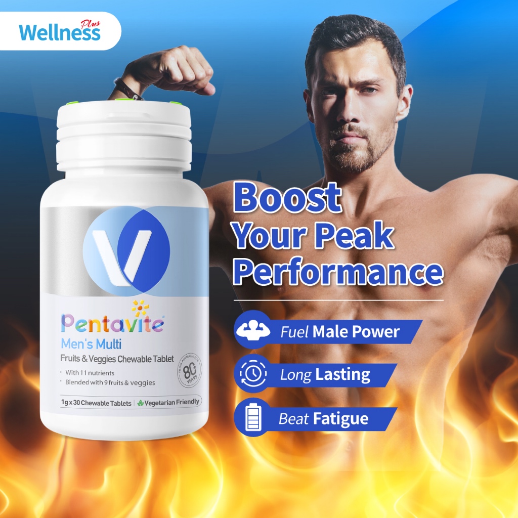 Pentavite Multivitamin Lelaki, 20 Nutrien Penting untuk Vitaliti ...