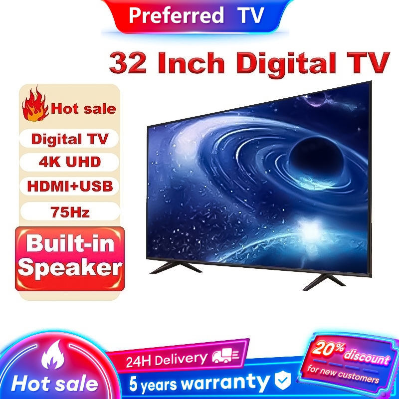 Digital TV 32 Inch 4K UHD Full Screen TV LED TV Murah LED Television ...