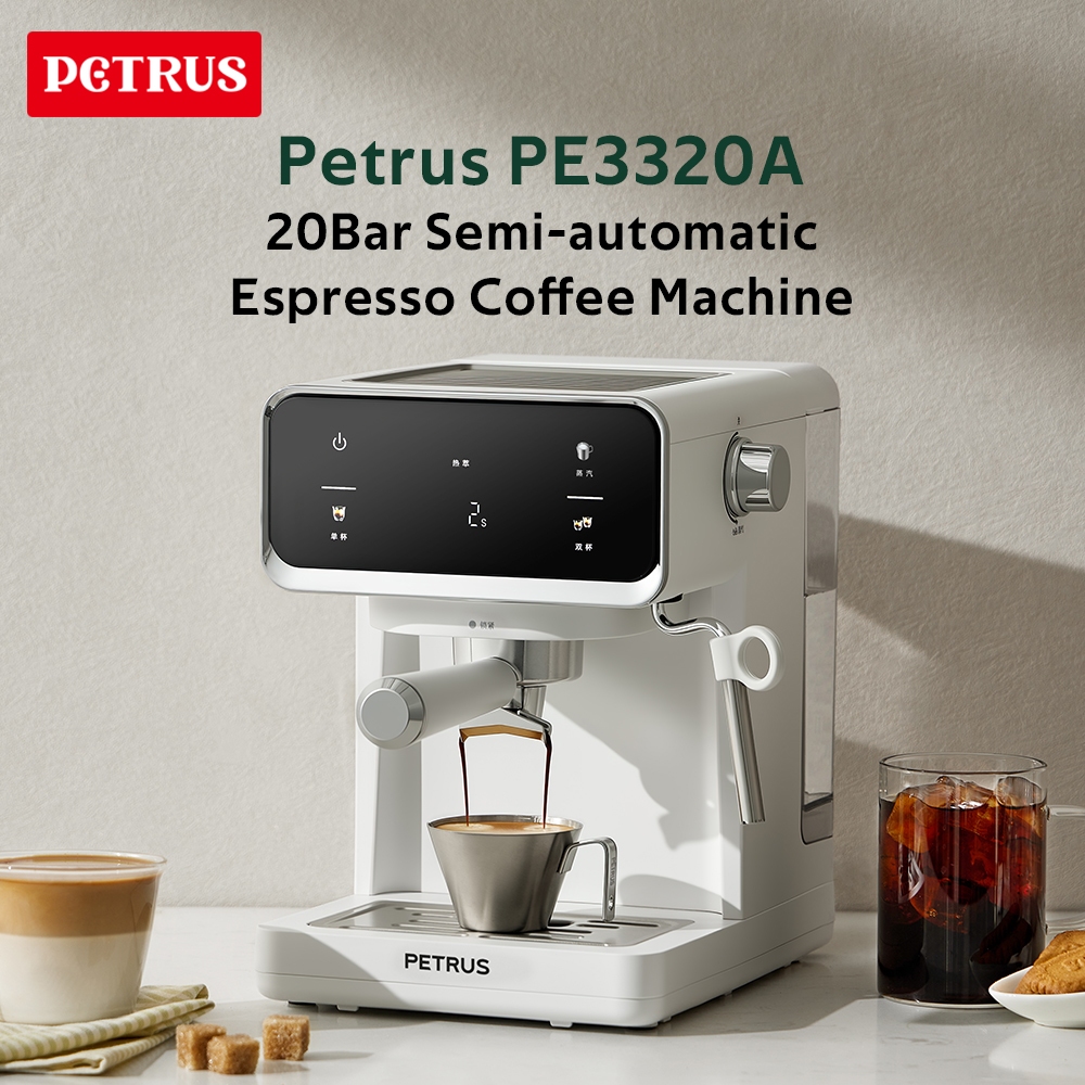 Petrus Coffee Maker Espresso Coffee Machine With Milk Frother Wand And ...