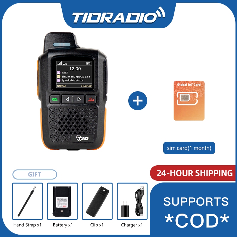 TIDRADIO M13 Global Walkie Talkies 4G POC with Sim Cards, Odmaster ...