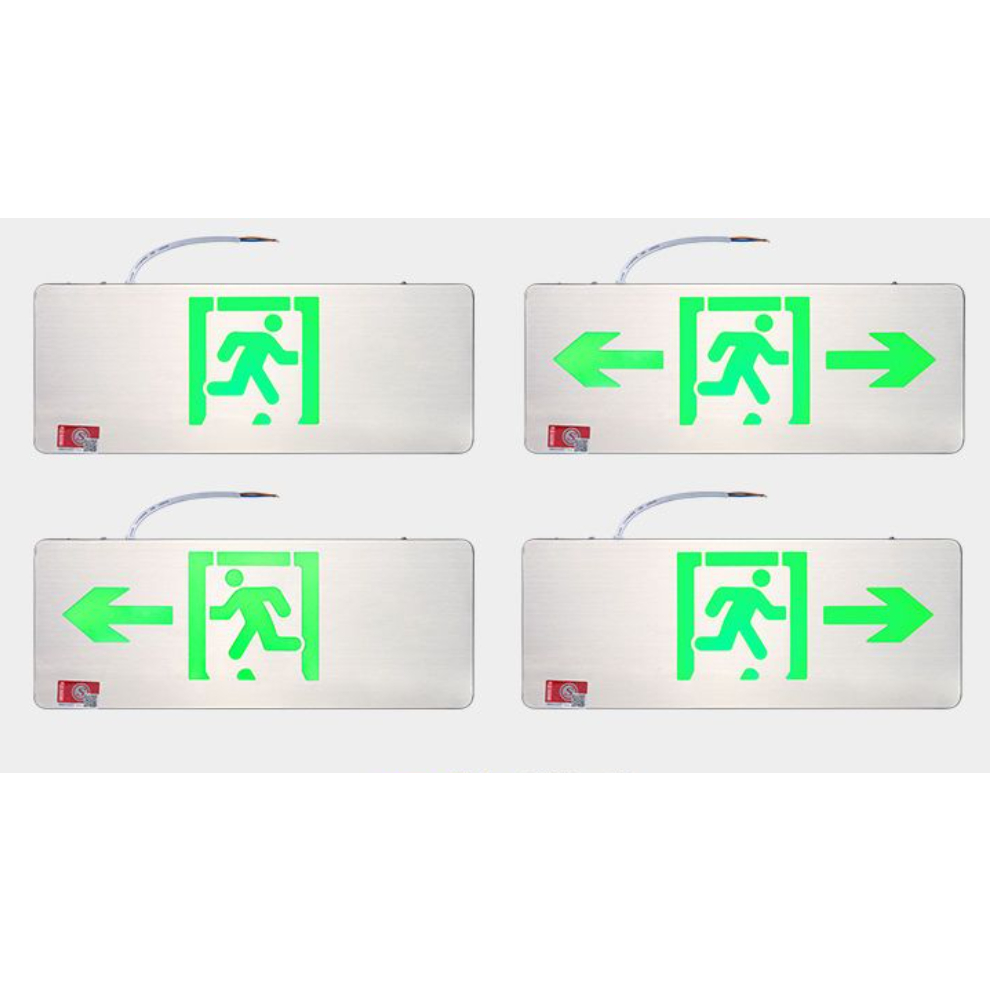 Stainless Steel Sign Light Surface Mounted Safe Exit Evacuation Sign ...