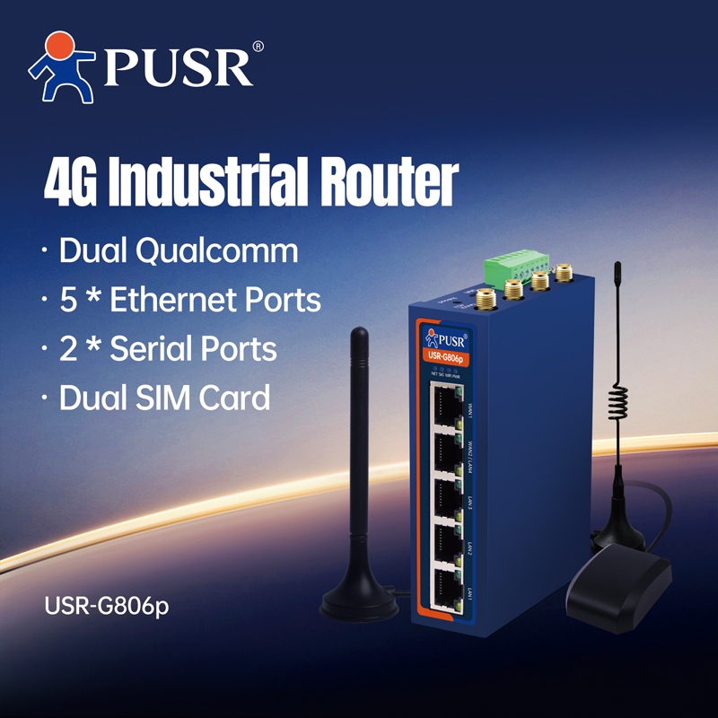 PUSR Dual Qualcomm Industrial Cellular Router 4G LTE Router Sim Card ...