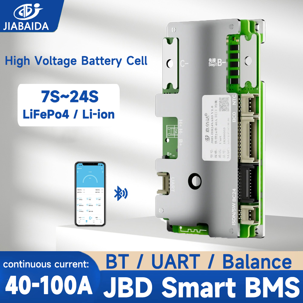 JBD BMS Build-in Bluetooth 7S-24S 8S 10S 12S 13S 16S 20S 40A 50A 60A ...