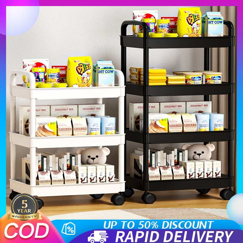 🛋️2/3/4/5 Tier Home Storage Trolley Kitchen Storage/Racks Office ...