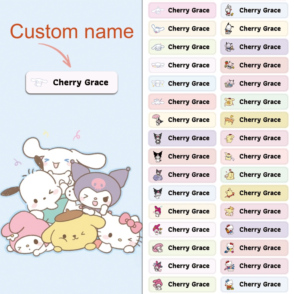 84pcs cartoon cinnamon/My Melody/Hello Kitty/Kuromi/Pom Pom Purin ...