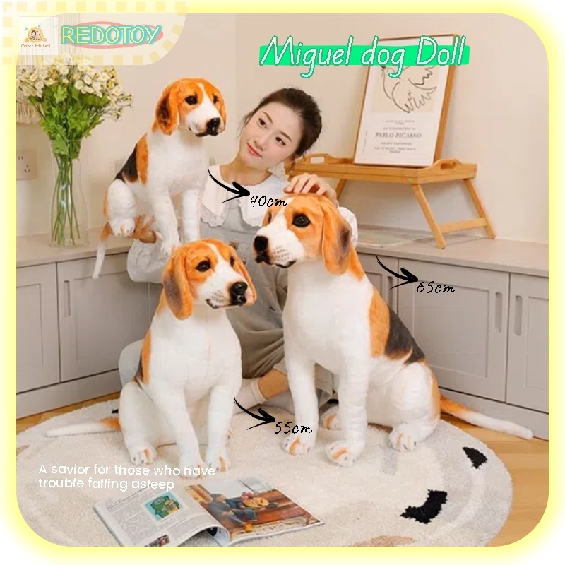 Cute Migru dog plush toy, soft and plump Stuffed simulation dog doll ...
