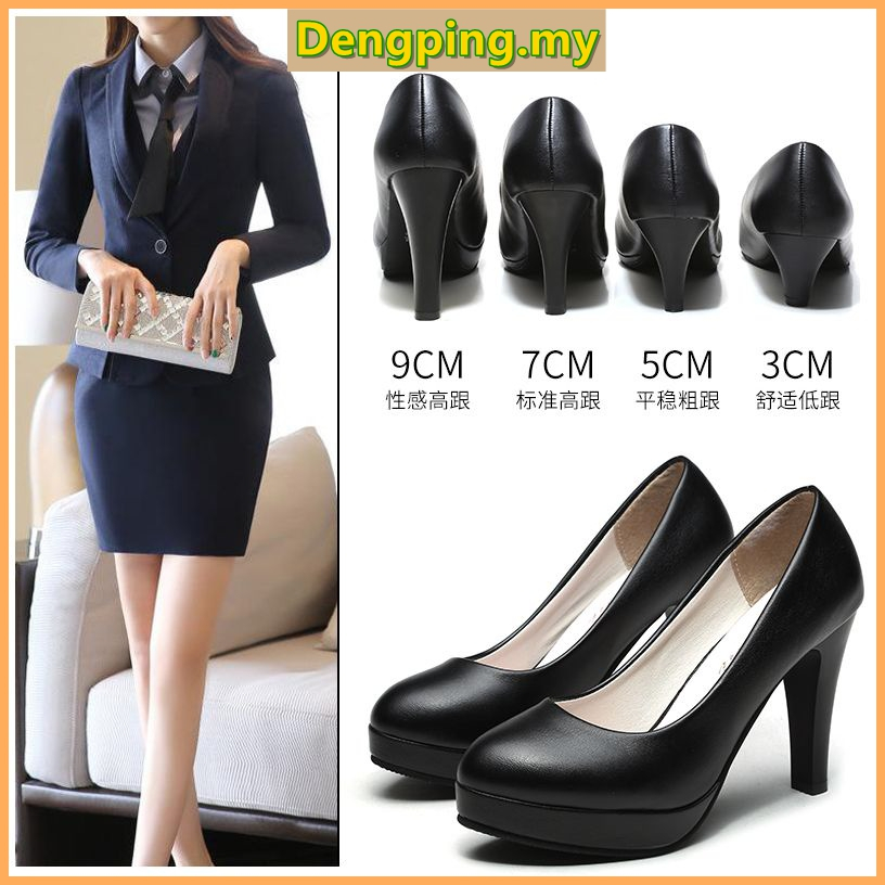 Soft Leather Spring Autumn Formal Wear Interview Professional Black ...