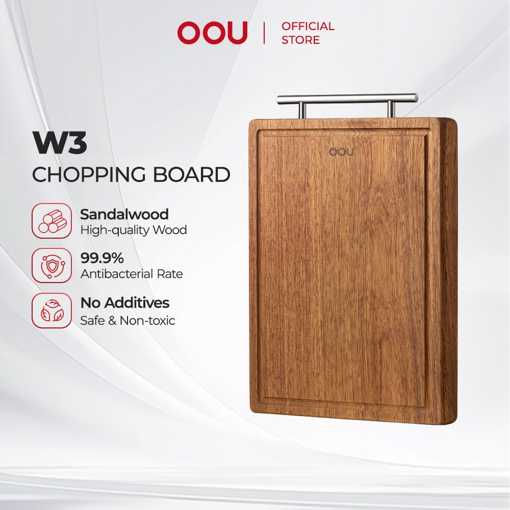 【For KOL】OOU W3 Black Gold Sandalwood Chopping Board/Pour&Spray Oil ...