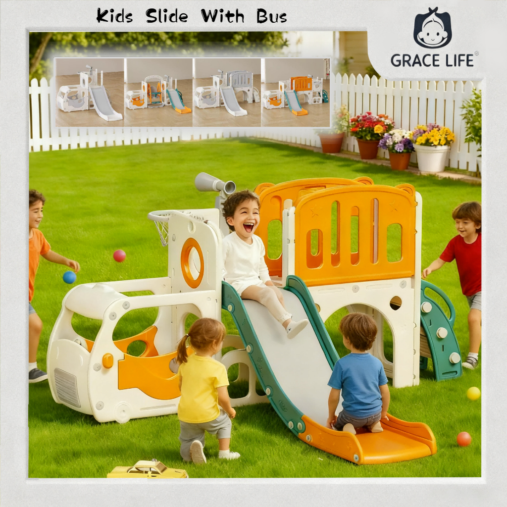 【GraceLife】Playground Kids Safe Kid Slide Indoor&Outdoor Playground ...