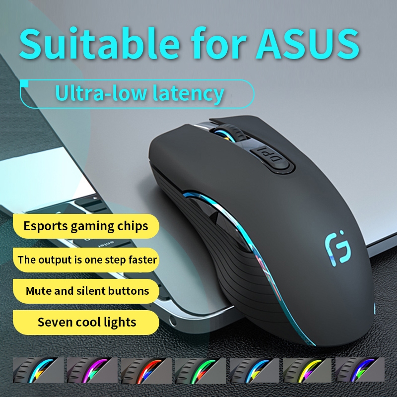 For ASUS Laptop Bluetooth wireless gaming mouse rechargeable ergonomic ...