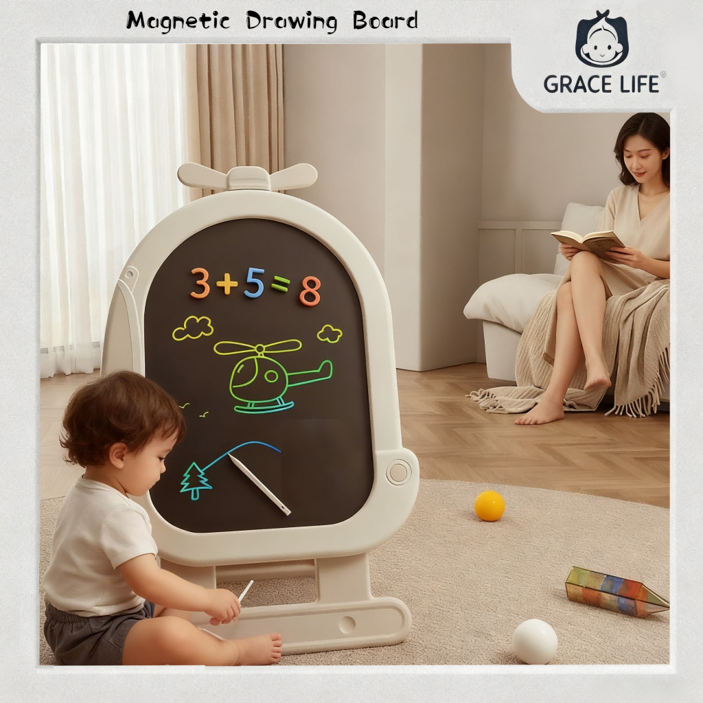 【GraceLife】Kids Drawing Board Multifunctional Magnetic Erasable Baby ...
