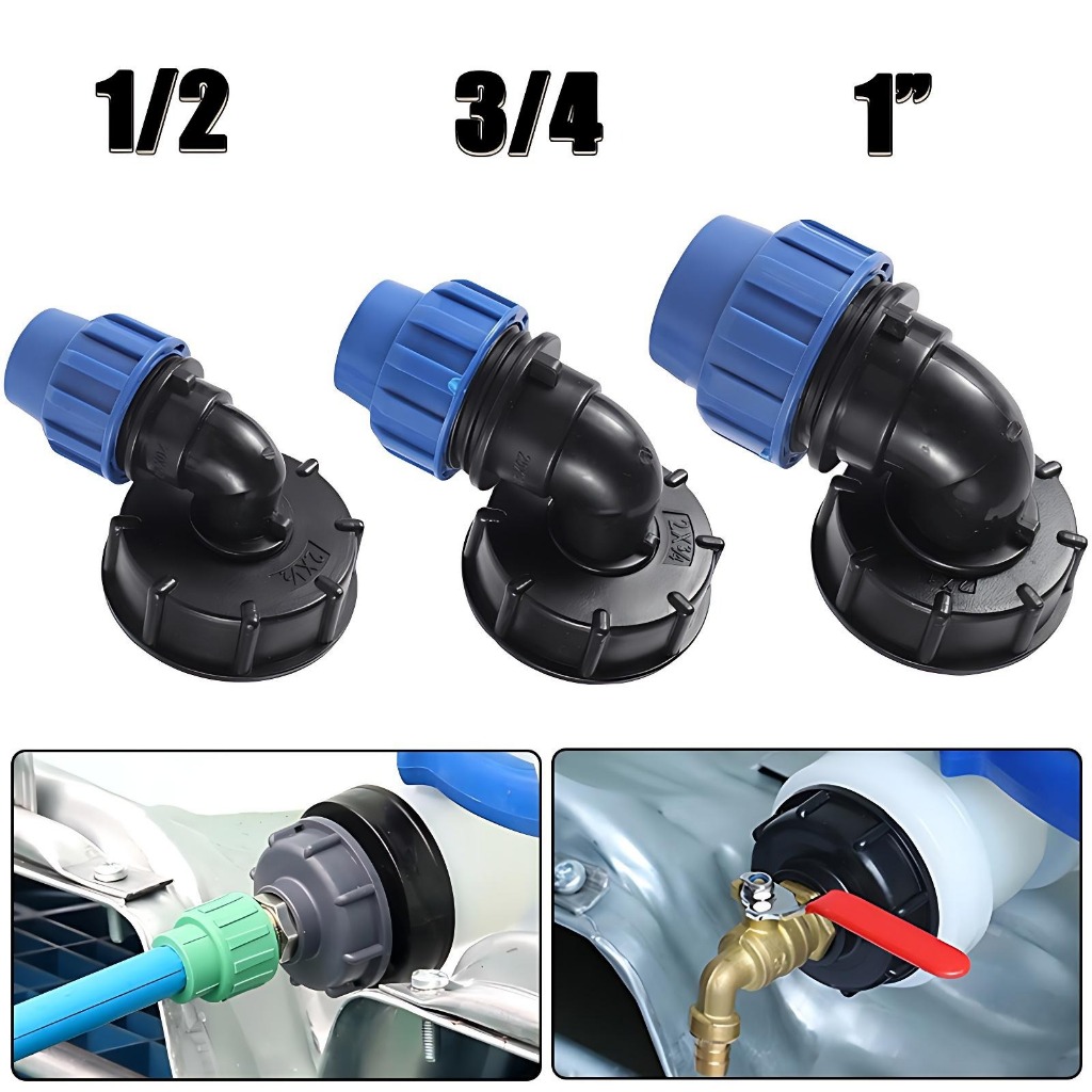IBC Water Tank Pipe Thread Joints Elbow Outlet Connectors for ...