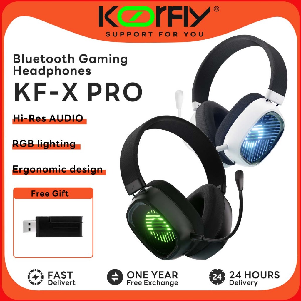 Koorfly KF-X Pro Wireless Gaming Headphone Ultra-Light with Detachable ...
