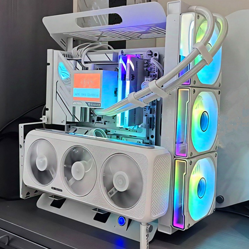 X8 ATX Open Frame Case 240/360 Water Cooling Air Cooling ATX Rack ...