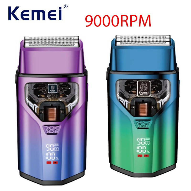 Kemei T400 Electric Barber Foil Shaver Rechargeable Cordless Razor Men ...