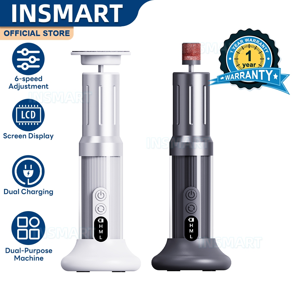 INSMART Electric Foot Scrubber Heel Scrubber Electric Nail Grinder ...