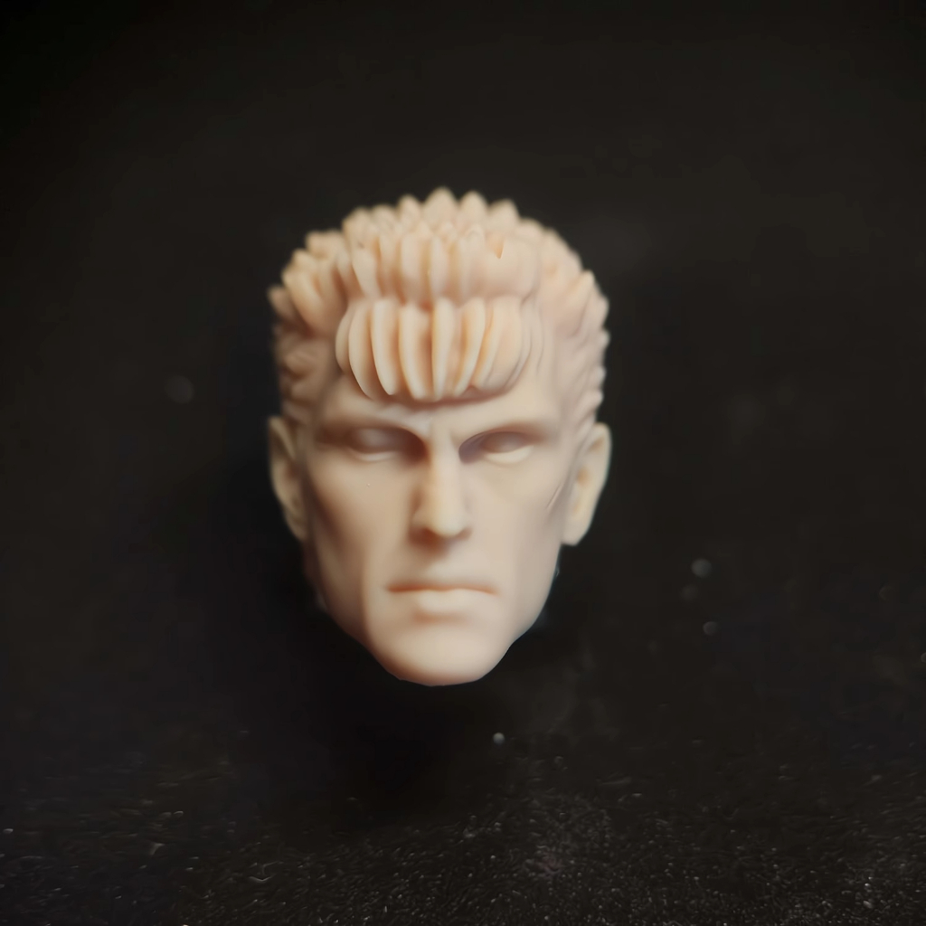 Unpainted 1/12 Scale Berserk Guts Head Carved Model Fit For 6 inches ...