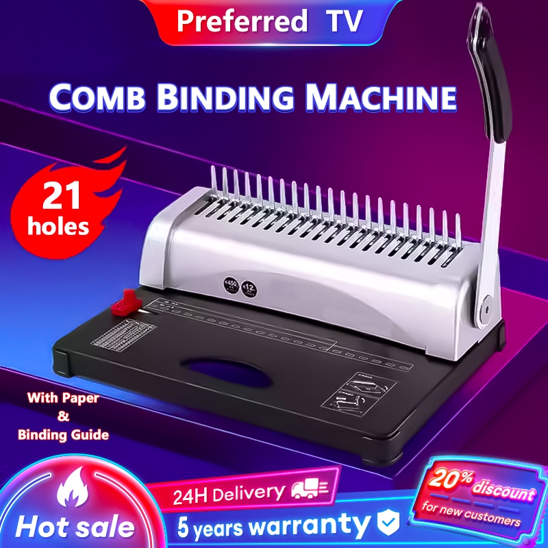 Heavy Duty Comb Binding Machine A4 Paper Puncher Binding Machine Office ...