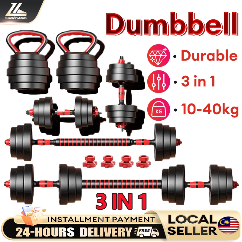 Dumbbell Set Adjustable Set Strength Barbell With Bold Connector Indoor ...