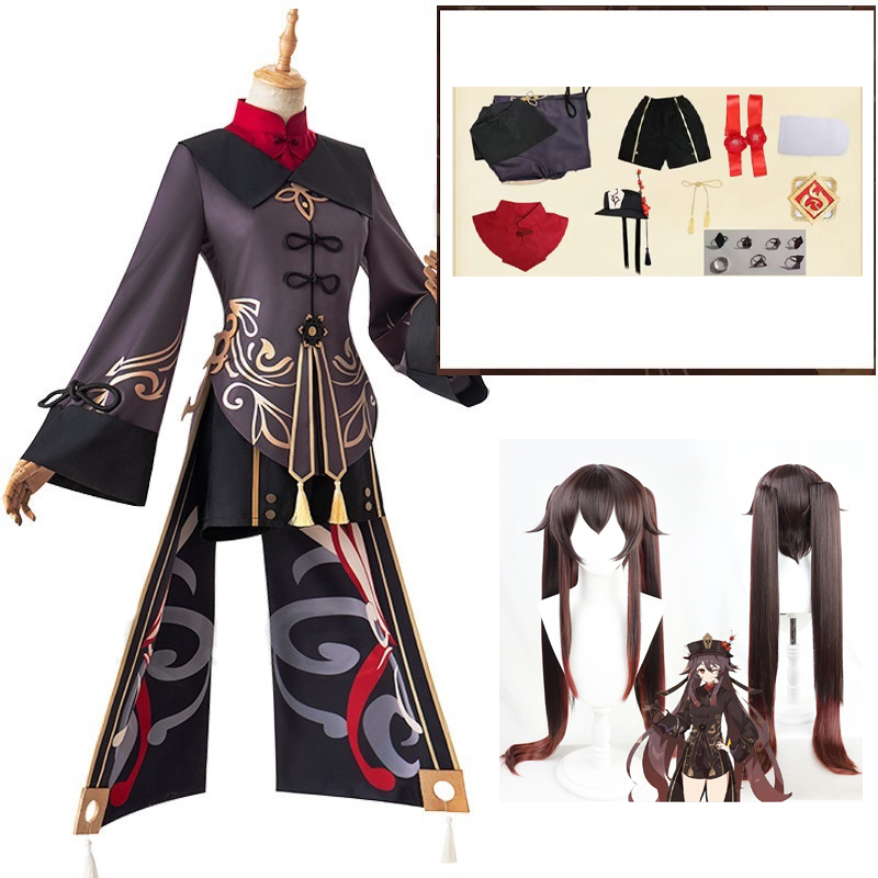 Genshin Impact Hu Tao Cosplay Costume Chinese Ancient Costume Halloween ...