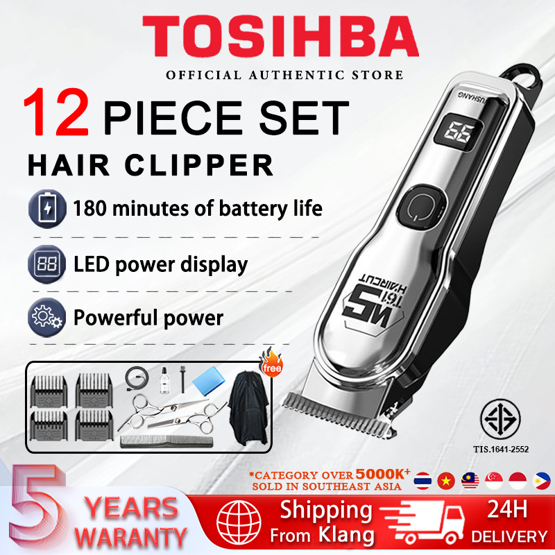 【12 - piece set】toshiba Rechargeable Mesin Rambut Electric Hair Trimmer ...