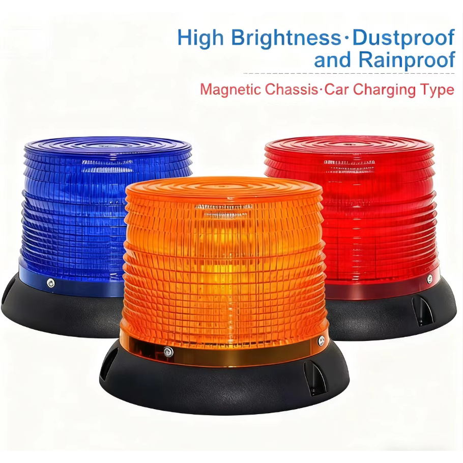 125mm Height 160mm diameter 9V-30V Magnetic SCREW Rotating Flash Beacon ...