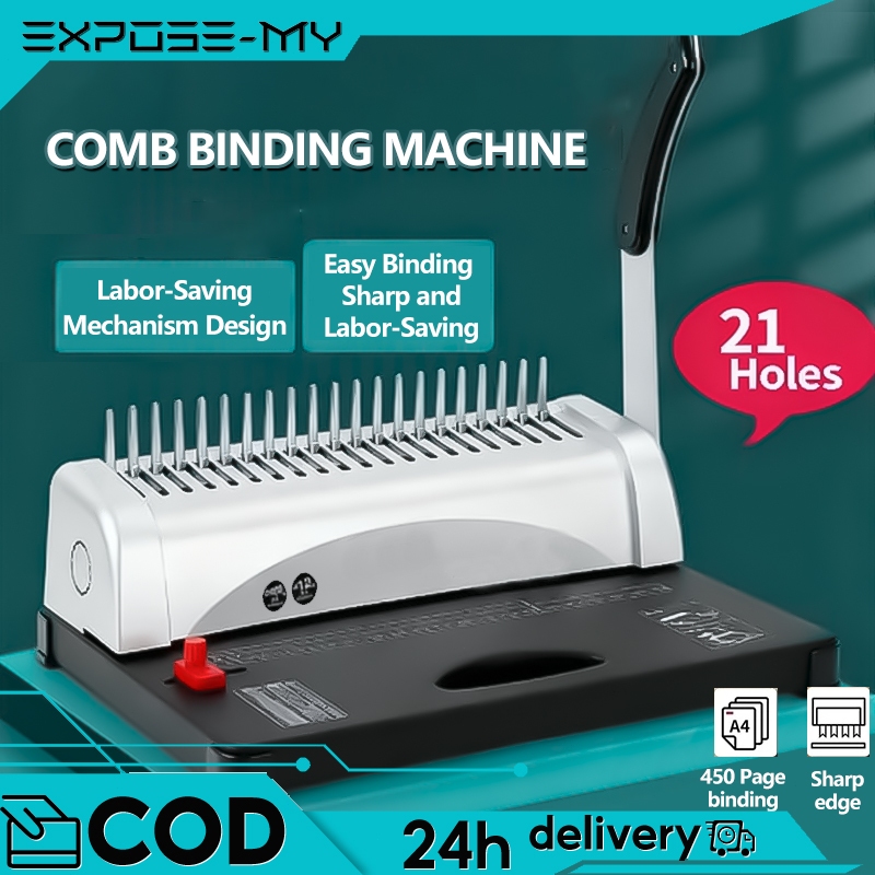 Binding Machine Heavy Duty A4 Size 21 Hole Binding Machine Office ...