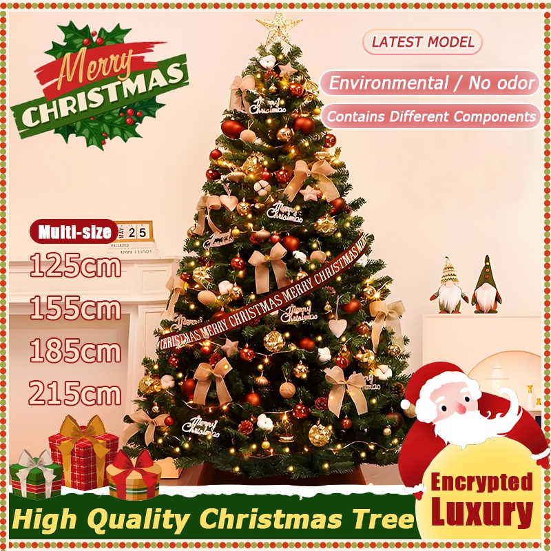【ready stock】christmas tree 125 / 155 / 185 / 215 optional comes with ...