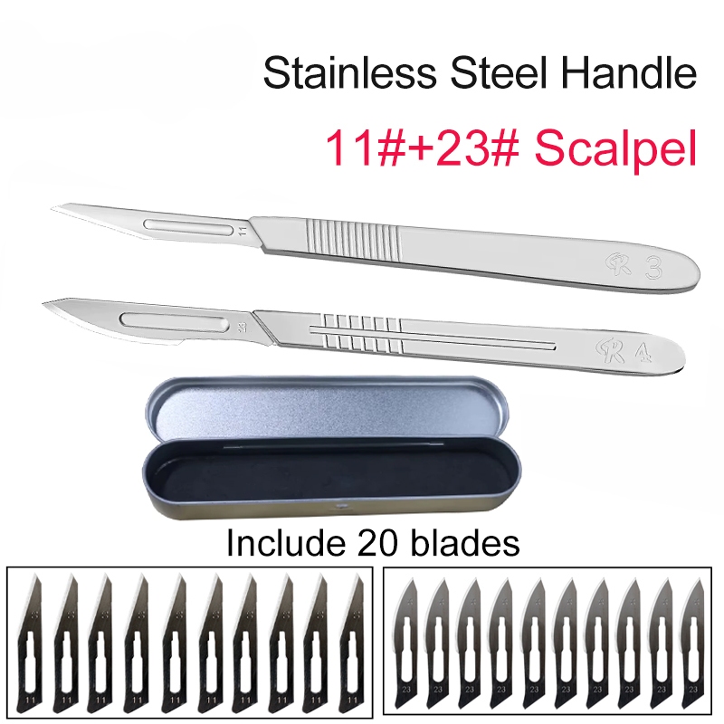 KUAIQU 11#23# Carbon Steel Carving Surgical Scalpel Blades Handle DIY ...