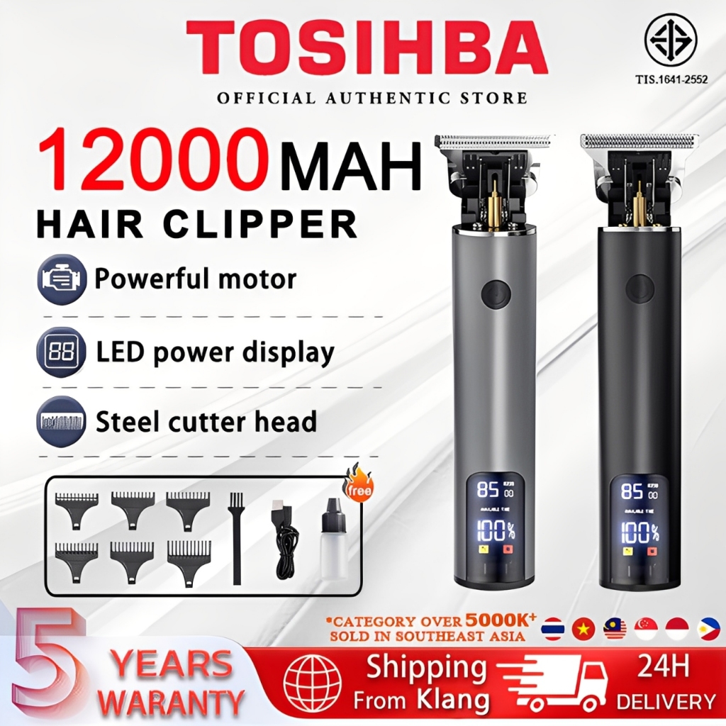 【10-piece set】toshiba Electric Hair Trimmer Clipper Cutting Machine ...