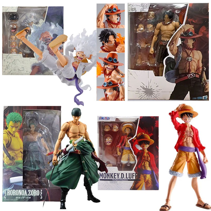 Shf One Piece Luffy Gear 5 Action Figure SHF Ace Sun God Nika Movable ...