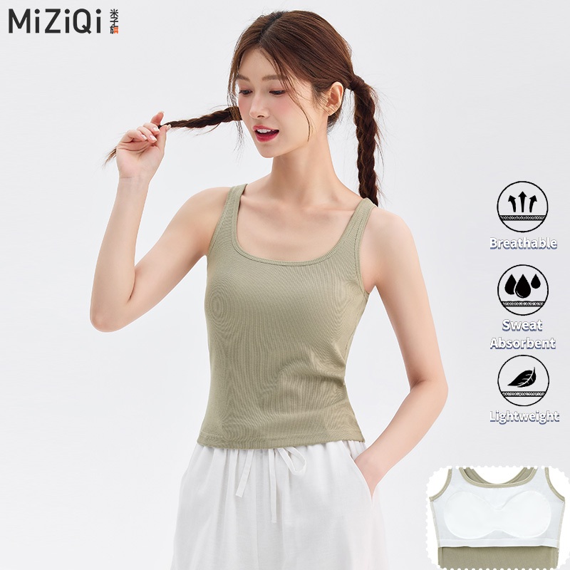 Mizi Women's Summer Camisole - Slim Fit Pure Cotton Inner Top | Shopee ...