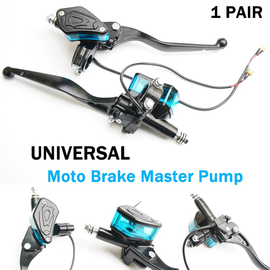 1 Pair Universal Motorcycles 22mm Hydraulic Brake Master Pump Brake ...