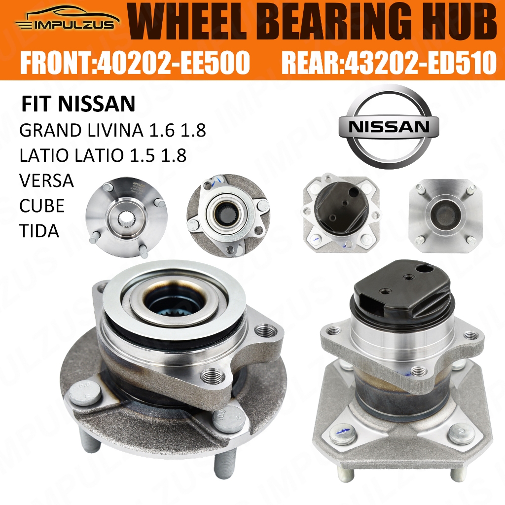 NISSAN FRONT REAR WHEEL BEARING HUB 40202-EE500 43202-ED510 For Grand ...