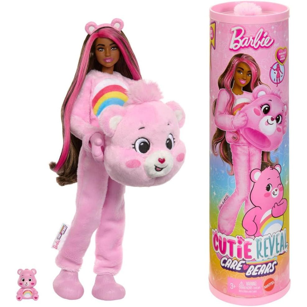 Barbie Cutie Reveal Care Bears Series Dolls and Accessories Set, with ...
