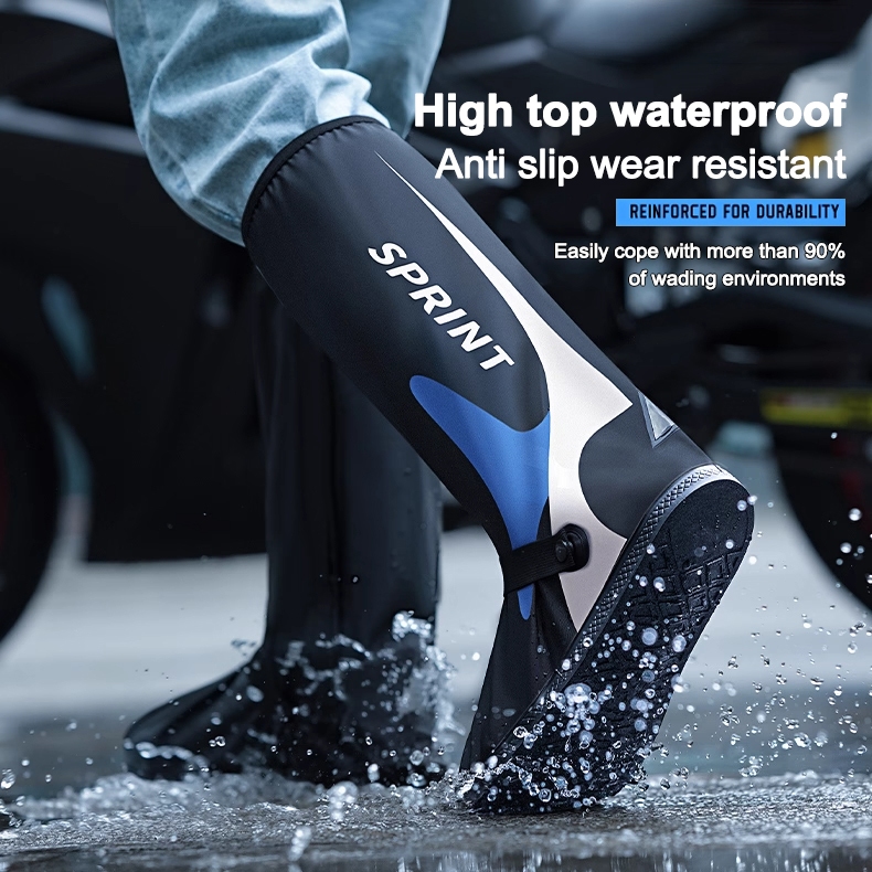 HOTOP Waterproof Rain Shoe Cover PVC High-Top Waterproof Shoe Cover ...