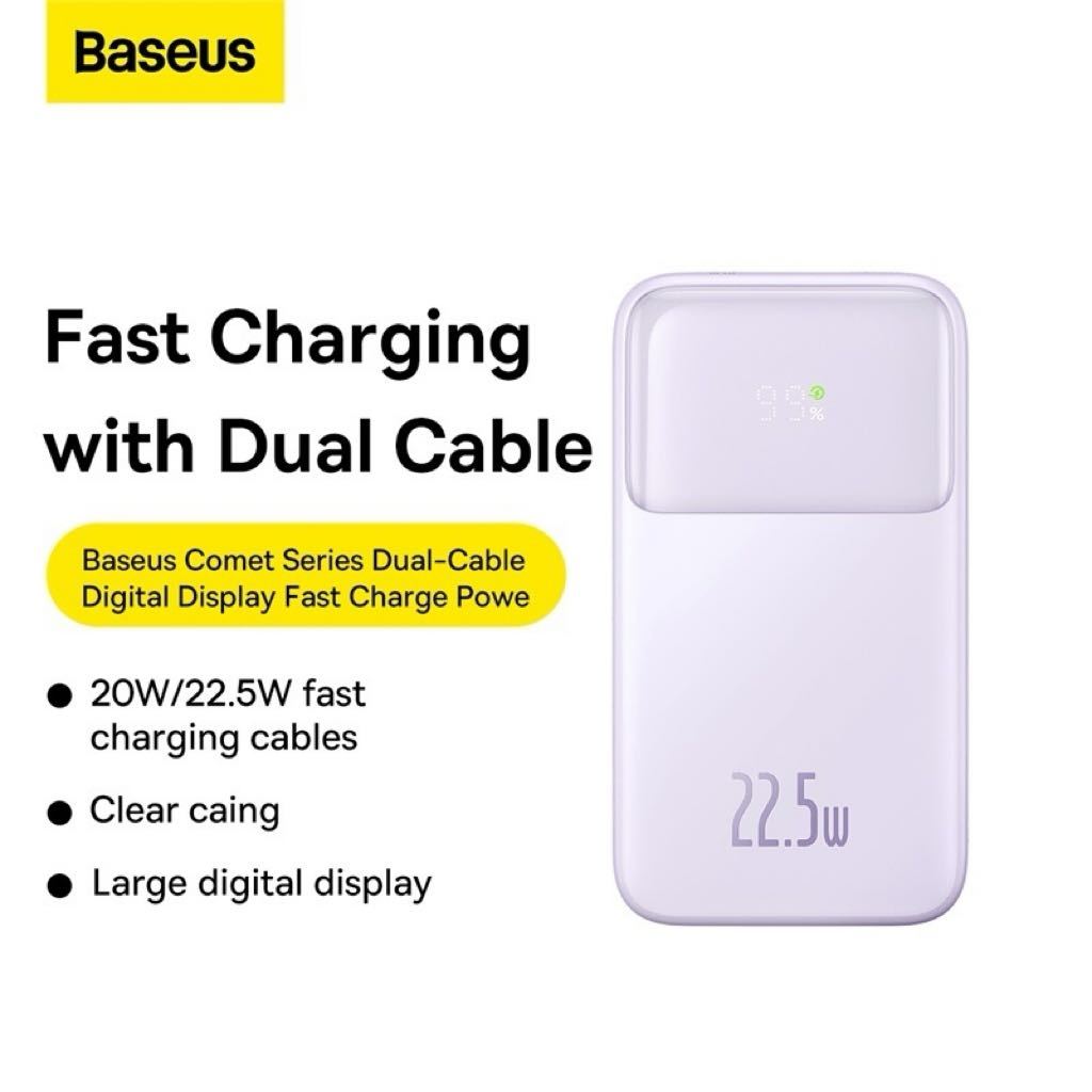 【CCC Certified Power Bank】Baseus 22.5W 3C Dual Cable Power Bank ...