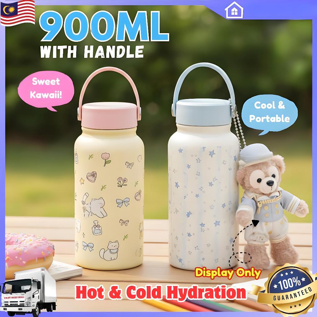 900ML Cute Thermos Bottle Botol Air Termos Kartun Comel Stainless Steel ...