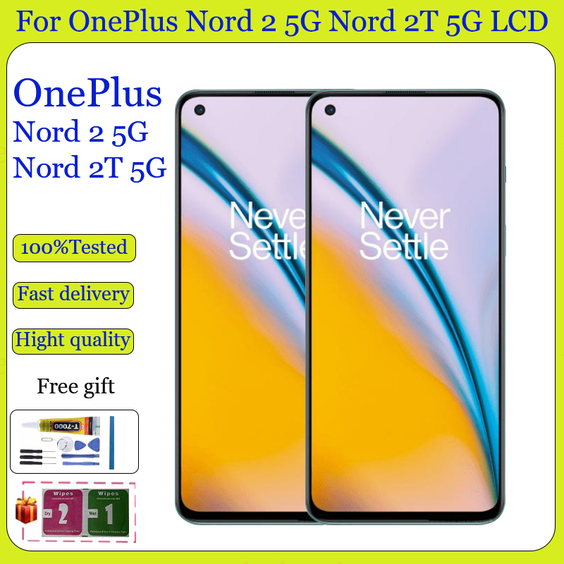 Original AMOLED For OnePlus Nord 2 5G Nord 2T 5G LCD Display Touch ...