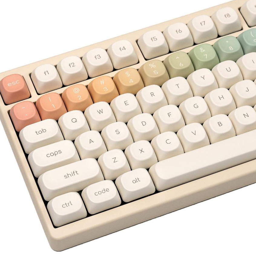 Womier 124 Keys Rainbow Candy Dye-Sublimation MOA Profile PBT Custom ...