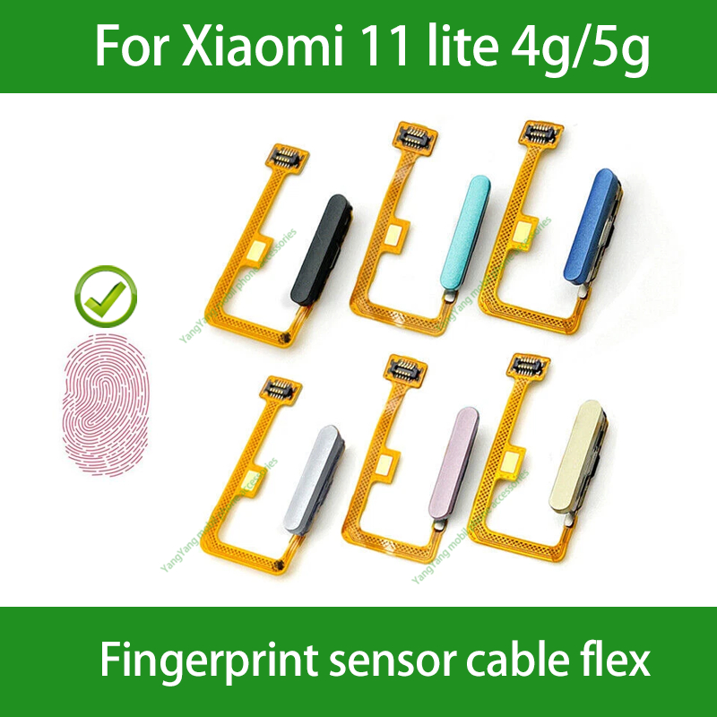 For Xiaomi 11 lite 4G/5G Fingerprint Sensor Fingerprint Cable Boot ...