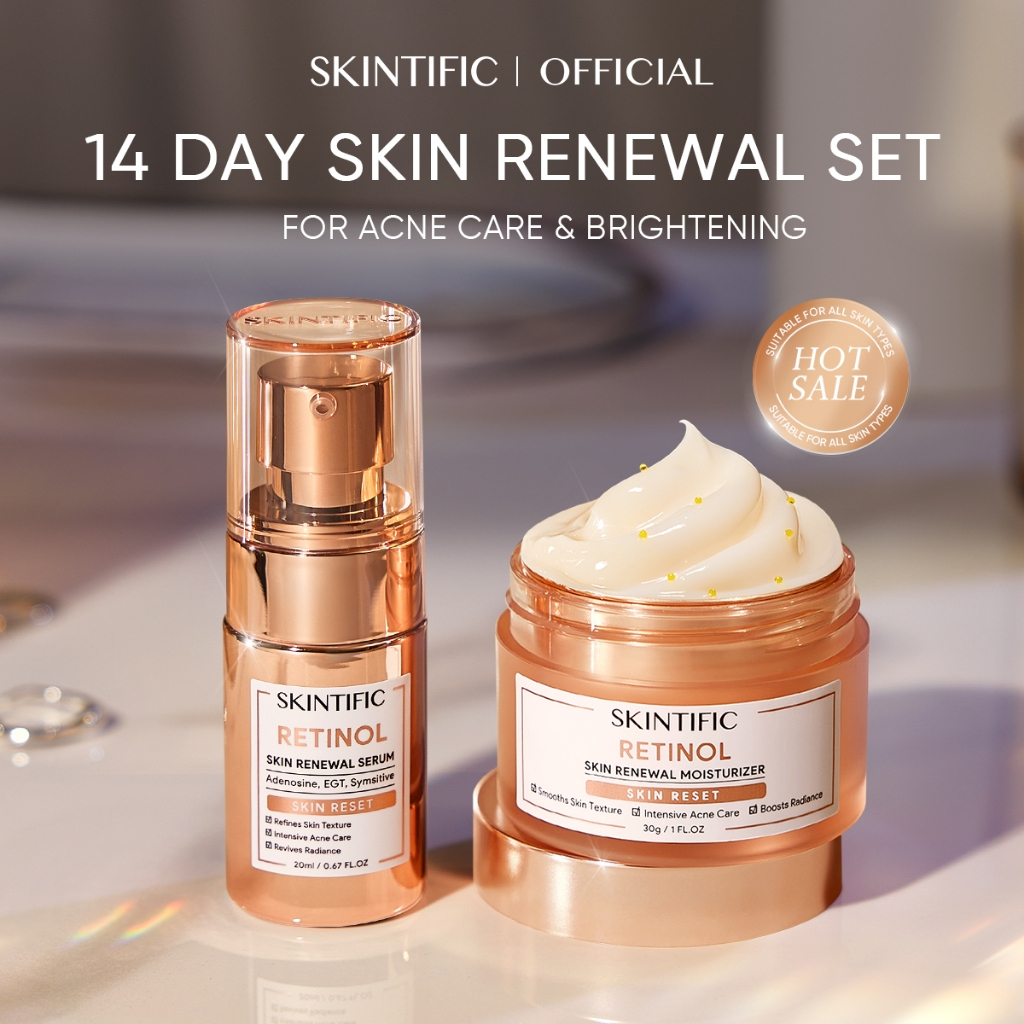 SKINTIFIC Anti-Aging Retinol Set - Complete Night Care + Easy Routine ...
