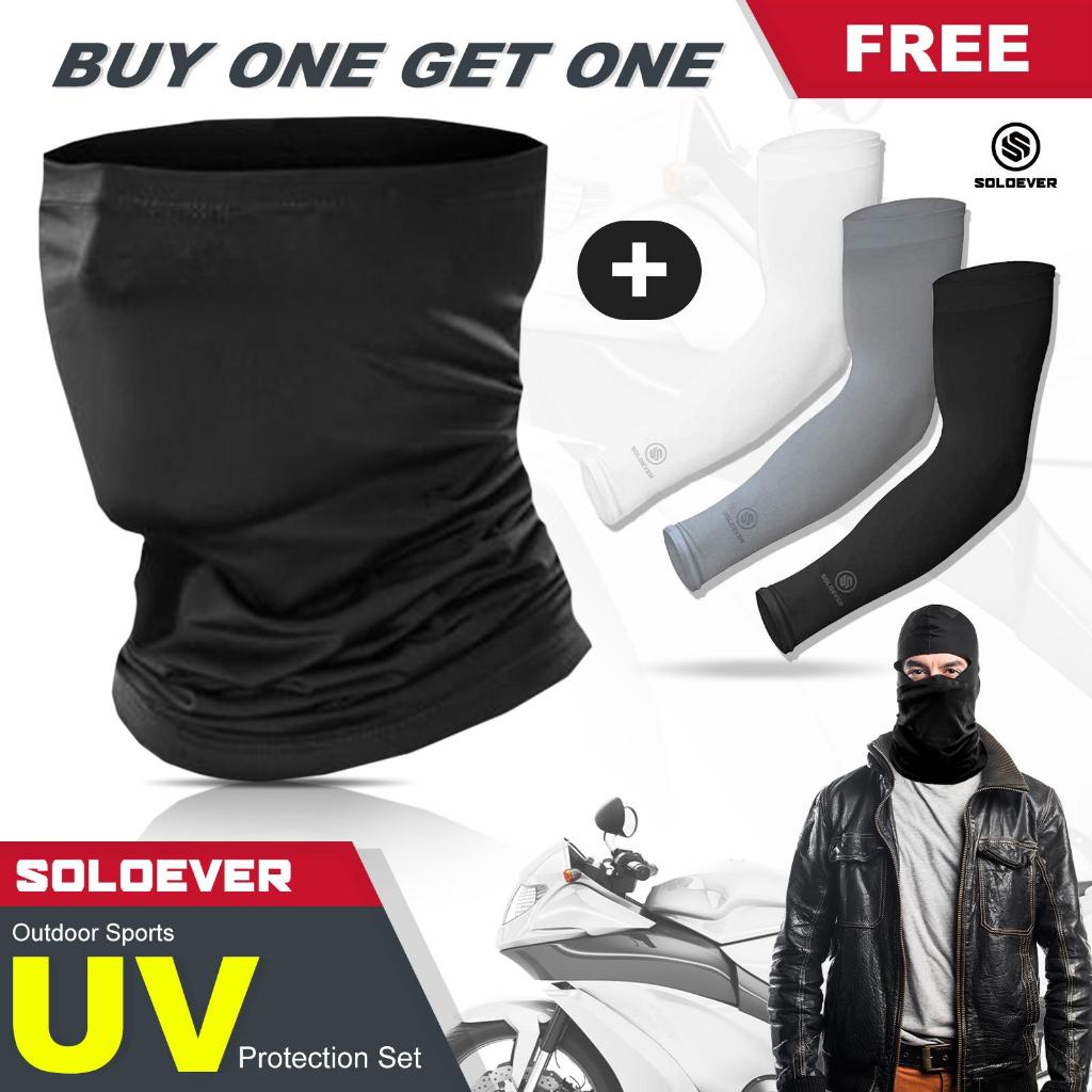 [Sleeves+Mask] SOLOEVER Arm Sleeves Mask UPF50 Fishing Mask and Arm ...