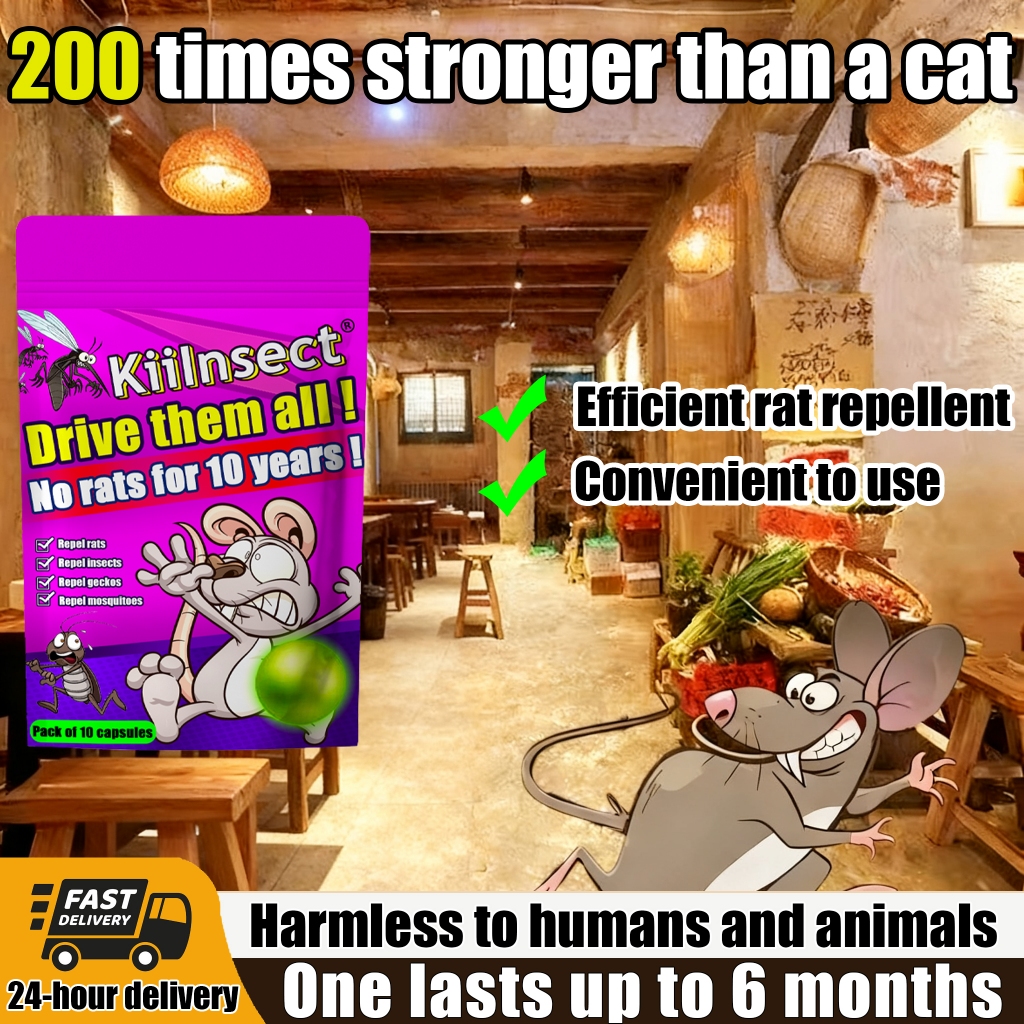 【100 KM without rats】rat repellent Pack of 10 rat repellent pil ...